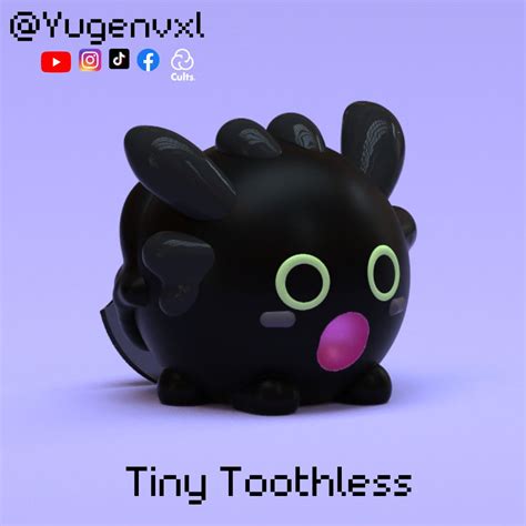 Stl File Tiny Toothless 🐉・3d Printer Design To Download・cults