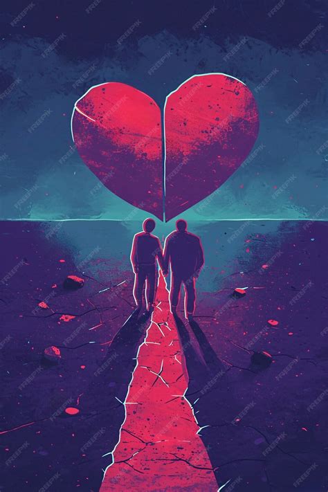 깨진 심장 개념 무료 사진