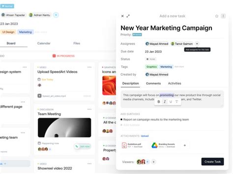 Task Management Web App Create Task 대시보드 Ui 대시보드 디자인 디자인