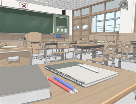 23 10 10 [스냅툰 스케치업] 일반 학교 세트 3d 스냅툰웨어하우스 3d 2d 웹툰소재의 모든 것