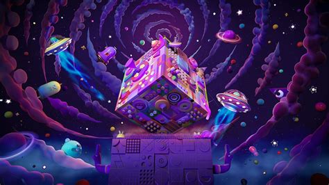 Colorful Object Floating In The Air