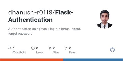 Dhanush R On Linkedin Github Dhanush R0119flask Authentication