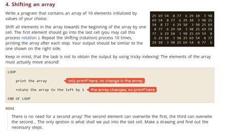 Solved 4 Shifting An Array Write A Program That Contains An
