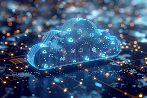 Premium Photo Cloud Storage On The Digital Technology Using Ai Cloud Security And Data Upload