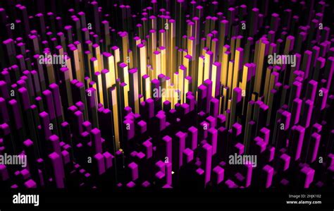 Modern Looped Animation Background Multicolored 3d Abstraction Of Moving Geometric Shapes