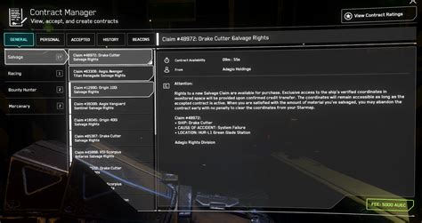 Contract Manager Qol Request Show Distance Location In The Mission Tab Star Citizen Spectrum