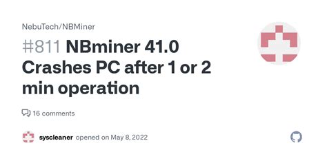 NBminer 41 0 Crashes PC After 1 Or 2 Min Operation Issue 811 NebuTech NBMiner GitHub