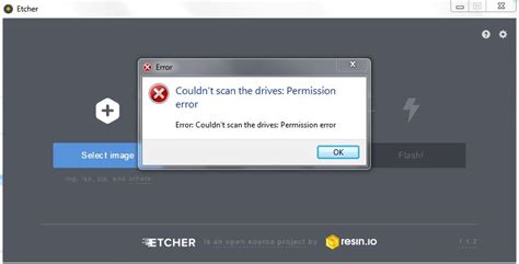 Permission Error · Issue 1693 · Balena Ioetcher · Github