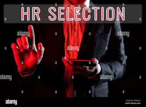 Hand Writing Sign Hr Selection Business Showcase Process And Approached By Human Resources When