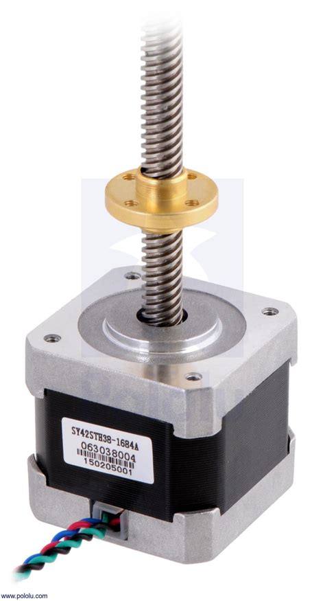 Stepper Motor With 18cm Lead Screw Bipolar 200 Steps Rev 4238mm 2 8V 1 7 A Phase Opencircuit