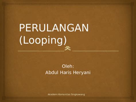Ppt Bahan Ajar Algoritma And Pemrograman