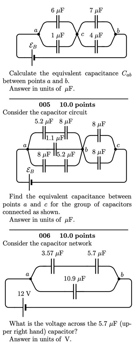 Solved Calculate The Equivalent Capacitance Cab Between Chegg Com