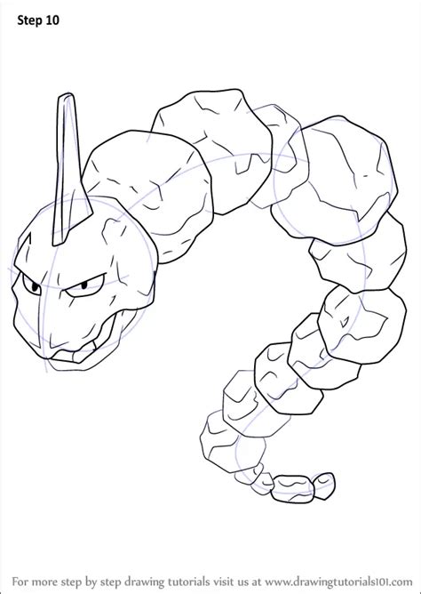 Learn How To Draw Onix From Pokemon Pokemon Step By Step Drawing