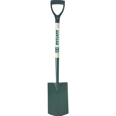 Shop Rutland Digging Spade Carbon Steel Wooden Shaft Spades Shovels Zoro UK Business Supplies
