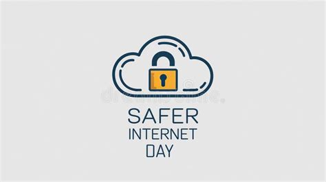 Illustration Of Cloud Security For Safer Internet Awareness Generative Ai Stock Illustration