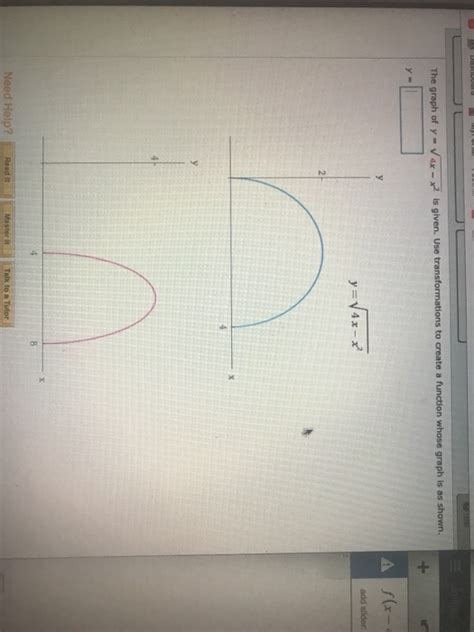 Solved The Graph Of Y 4x X2 Is Given Use