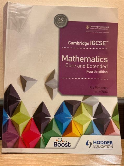 Hodder Education Cambridge Igcse Mathematics Core And Extended Fourth Edition Textbook