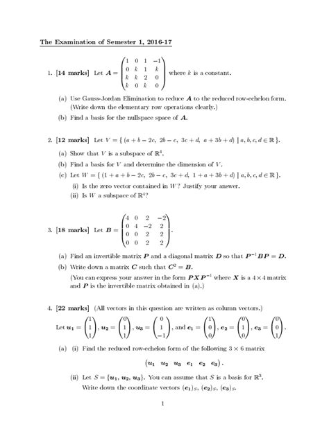 exam2016 17s1 pdf mathematics operator theory