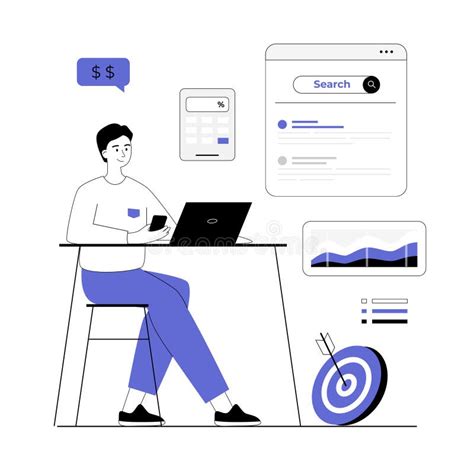 Seo Budget Calculation Of Spending For Seo Digital Marketing Investment Vector Illustration