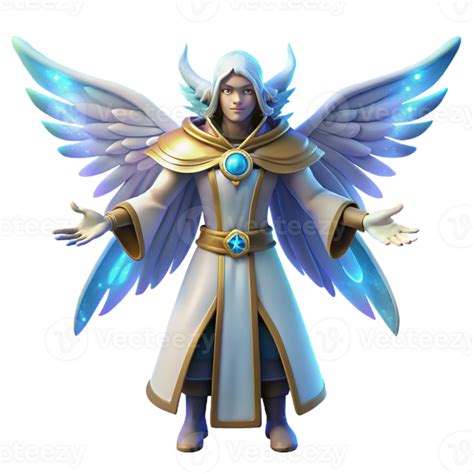 Wonderful Creative Angelic 3d Render Celestial Being Authentic