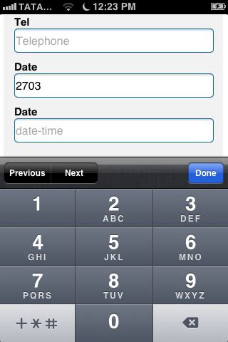 HTML Input Types For Mobile