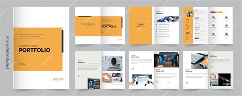 Modelo De Design De Portfólio De Design Gráfico Vetor Premium