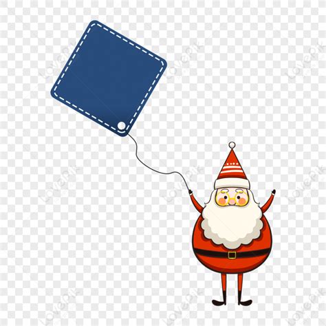 크리스마스 일러스트 블루 라벨 귀여운 노인상표산타 클 Png 일러스트 무료 다운로드 Lovepik