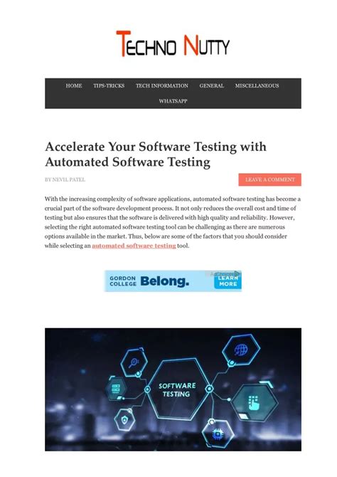 Ppt Accelerate Your Software Testing With Automated Software Testing Powerpoint Presentation