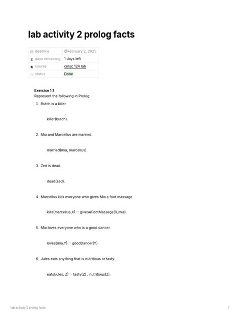 Lab Activity 2 Prolog Facts Pdf