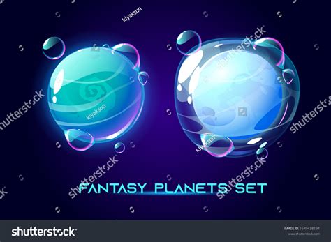 Fantasy Space Planets Ui Galaxy Game Stock Vector Royalty Free 1649438194 Shutterstock