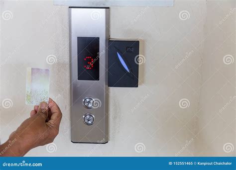 securing lift or elevator access control elevator access control stock image image of card