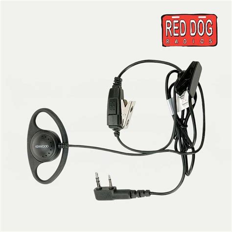 Kenwood Khs 27a D Ring Ear Hanger With Ptt And Microphone Red Dog Radios