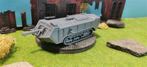 Saint Chamond French Ww1 Tank World War 1 Model Kit 28 Mm Etsy Uk