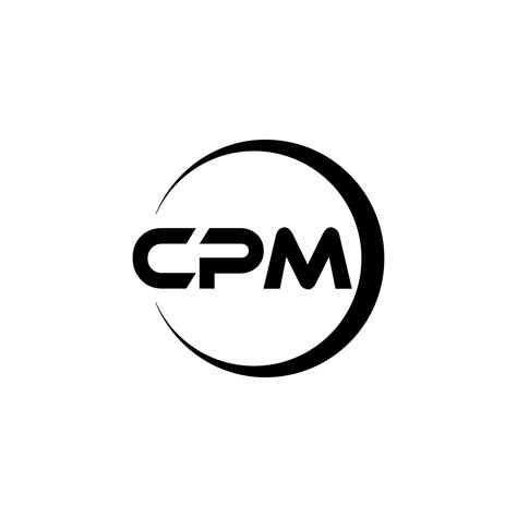 Cpm Letter Logo Design In Illustration Vector Logo Calligraphy