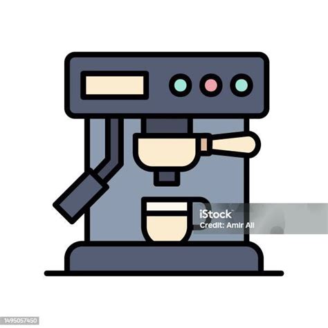 커피 머신 아이콘크기 기계류에 대한 스톡 벡터 아트 및 기타 이미지 기계류 디자인 바리스타 Istock