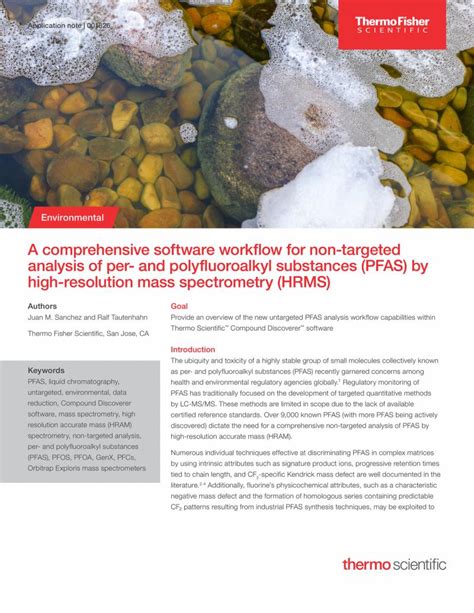 A Comprehensive Software Workflow For Non Targeted Analysis Of Per And Polyfluoroalkyl