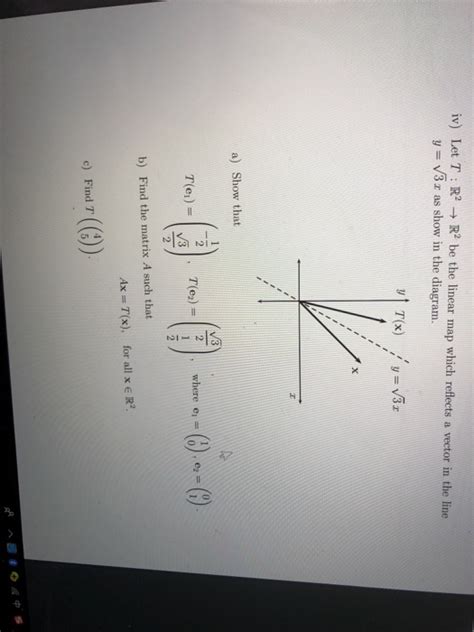 solved iv let t r2 → r2 be the linear map which reflects