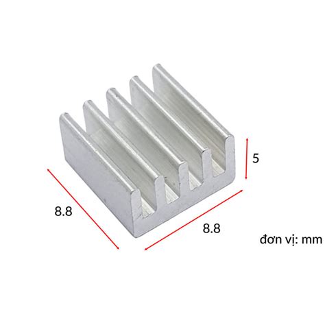Nhôm Tản Nhiệt Mini 8 8 X 8 8 X 5mm Nshop