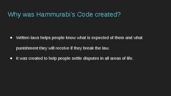 Code Of Hammurabi PowerPoint By Middle Babe With Mrs Miller TPT