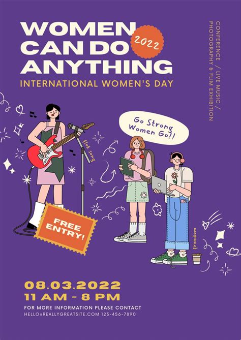 Free Custom Printable Gender Equality Poster Templates Canva