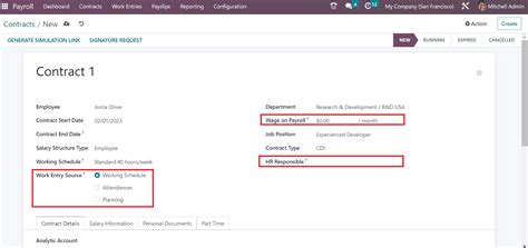 Contracts In Odoo 16 Payroll App Odoo V16 Enterprise Edition Book