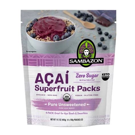 Sambazon Unsweetened Frozen Açaí Superfruit Packs Same Day Delivery Pcc Community Markets