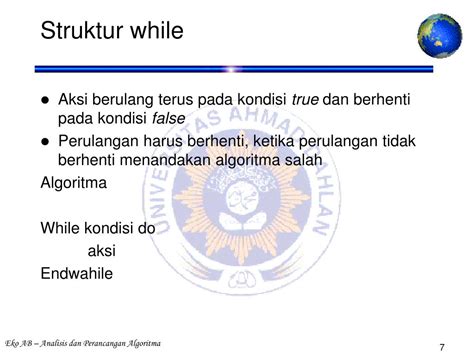 Ppt Analisis Dan Perancangan Algoritma Kuliah 5 Looping Iteratif Rekursif Powerpoint
