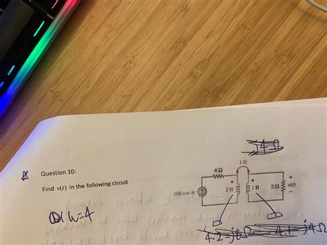 Solved Find V T In The Following Circuit Chegg