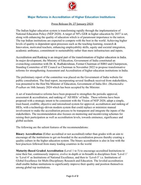 Dr Parsanjeet Kumar On Linkedin Major Reforms For Accreditation Process Of Higher Education