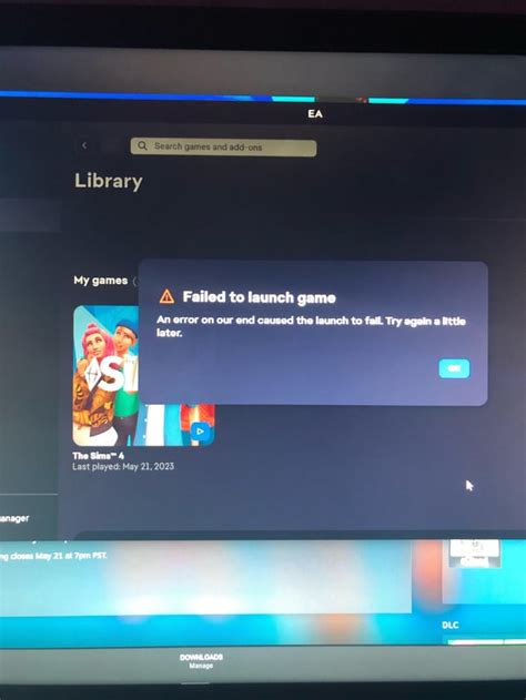Ea App Says “failed To Launch Game” Every Time I Try To Open The Sims