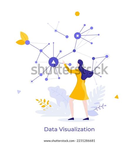 Woman Looking Tree Diagram Scheme Connected Stock Vector Royalty Free Shutterstock