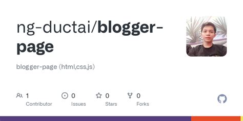 Github Ng Ductaiblogger Page Blogger Page Htmlcssjs