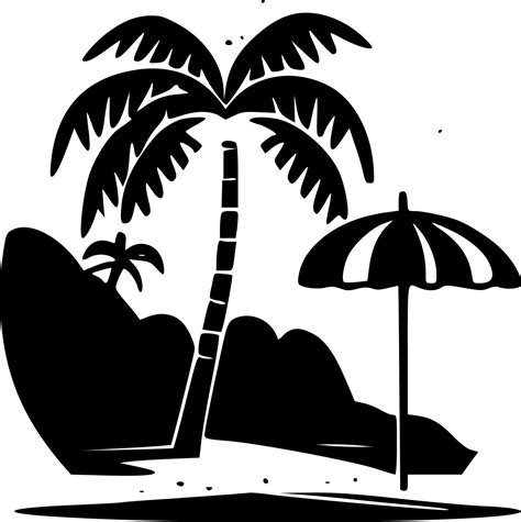 Beach Minimalist And Simple Silhouette Vector Illustration 23604614