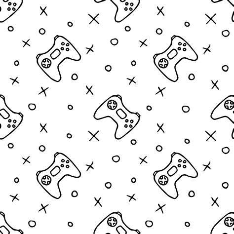 Pattern With Gamepad Icons Seamless Gaming Pattern 9739246 Vector Art At Vecteezy
